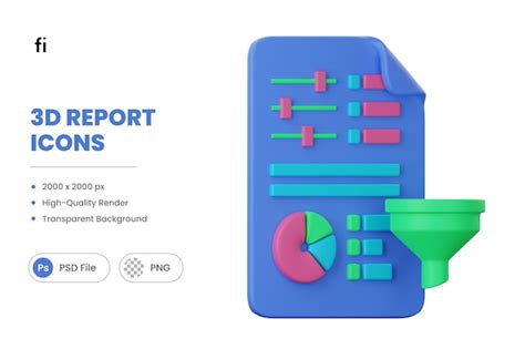Premium Psd 3d Illustration Business Report Submit