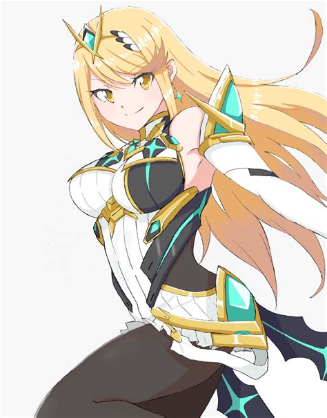 Safebooru Blonde Hair Breasts Highres Legs Long Hair Mythra Massive Melee Xenoblade Mythra