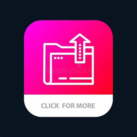 Folder Document File Storage Mobile App Button Android And Ios Line