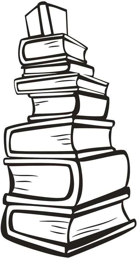 Pile De Livres En Noir Et Blanc Vecteurs Publiques