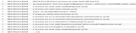 UnsupportedOperationException Fatal Error When Schema Does Not Match Issue Pinterest