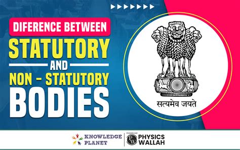 Difference Between Statutory And Non Statutory Bodies