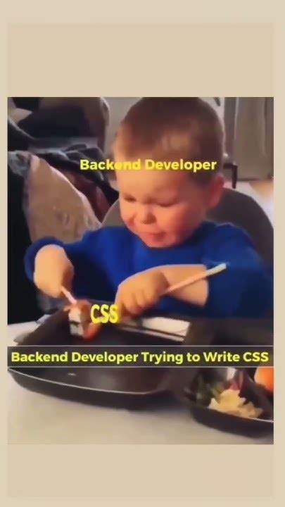 Backend Developer Trying To Write Css Coding Programming Developer