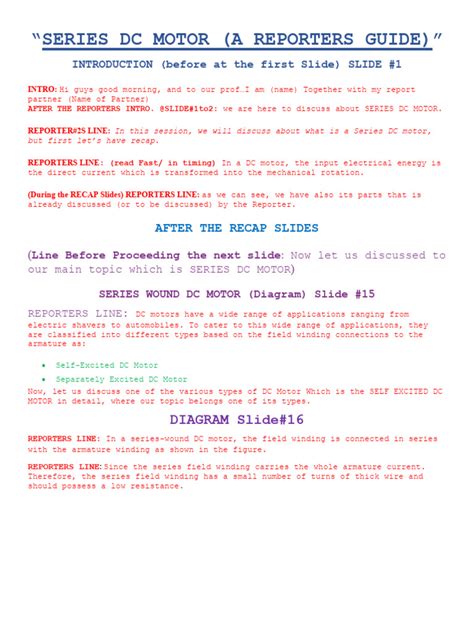 Series Dc Motor Script Pdf Electric Motor Electrical Equipment