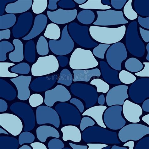 Seamless Pattern Abstract Pattern Of Blue Blue Color Mosaic Pattern For The Print Stock Vector