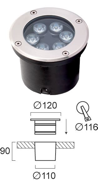 Viokef 4186900 Ground Recessed Light D120 Lotus Light Outdoor In
