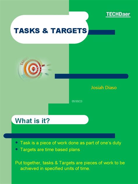 Tasks And Targets Pdf
