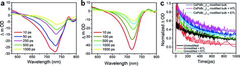 Δod Versus Wavelength Variation From Fs Tas Measurements For The A