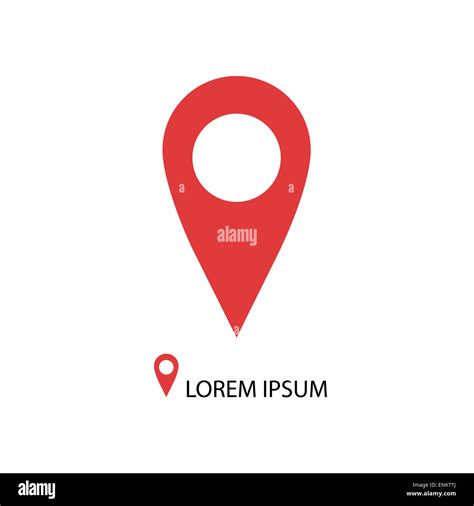 Red Geo Pin As Logo With Copy Space On White Geolocation And Navigation Stock Photo Alamy