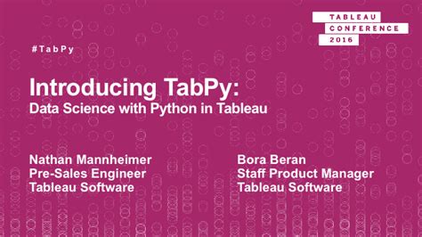 Tableau Conference 2016 At Austin レポート Tabpyイントロダクション：データサイエンス With