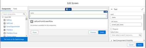 call lwc component from screen flow and how to pass data from flow to lwc