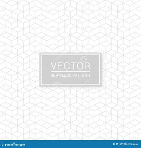 Simple Seamless Geometric Pattern Minimalistic Cubes Design Abstract