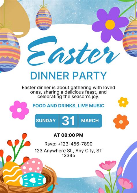 Page 6 Free Easter Invitation Templates To Edit And Print Canva