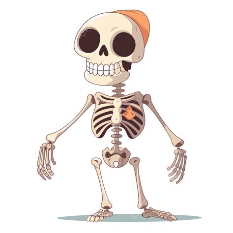 쉬운 해골 벡터 주황색 모자를 쓰고 있는 오렌지색 옷을 입은 해골 스티커 클립 아트 만화 상표 클립 아트 Png 일러스트 및 벡터 에 대한 무료 다운로드 Pngtree