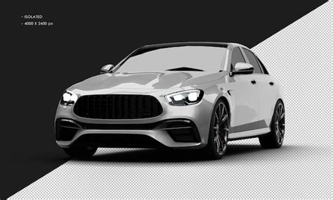Super Coche Sedán Moderno De Lujo Gris Metálico Realista Aislado Desde