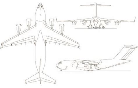C 17 Globemaster Iii Blueprint Boeing C17 C 17 Blueprint Art