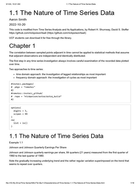 1 1 The Nature Of Time Series Data Pdf Time Series Statistics