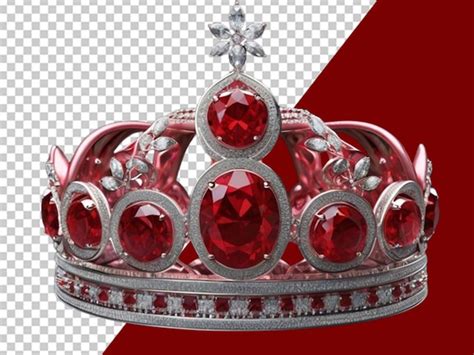 Premium Psd 3d Diamond Ruby Crown