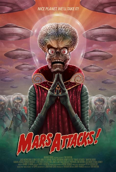 Mars Attacks Poster By Nickchargeart
