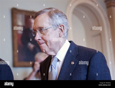 Senate Majority Leader Harry Reid D Nv Arrives On Capitol Hill In