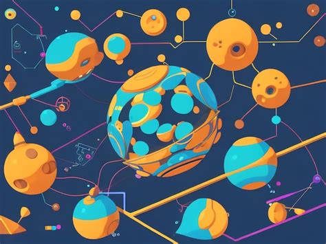 Abstract 3d Rendering Of Futuristic Dots And Lines Premium Ai