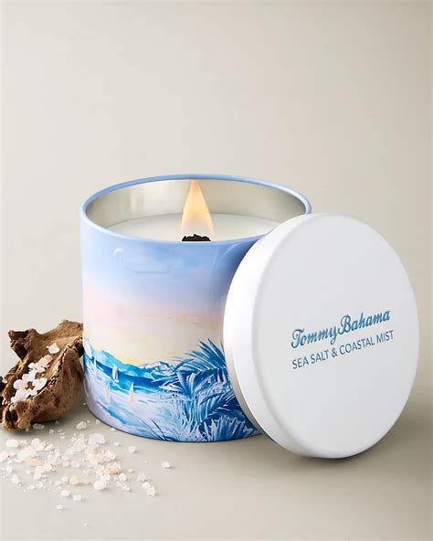 Sea Salt And Coastal Mist Embossed 106 Oz Candle Tin