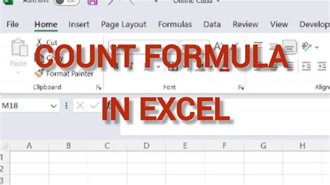Count Formula In Excel Excel Exceltips Vido Shots Youtube Youtubevideo Excelformula