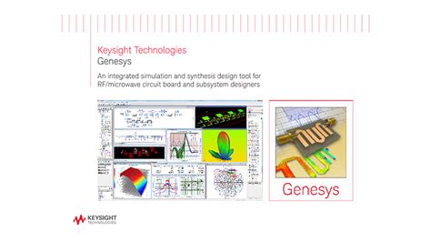 Pathwave Rf Synthesis Genesys Keysight