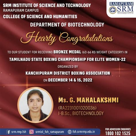 Srmist Ramapuram Science And Humanities On Linkedin