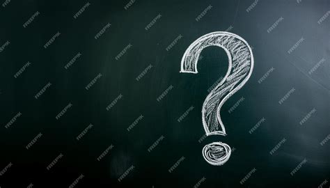 White Question Mark Symbol Drawn With Chalk Isolated Over Black Faq And