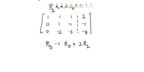 solved 10 marks solve the following system using the gaussian