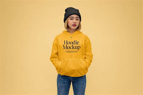 Premium Psd Girl Hoodie Mockup