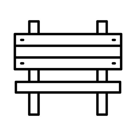 Premium Vector Bench Line Illustration