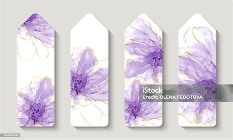 책갈피 현대적인 창조적 인 디자인 꽃이있는 배경 대리석 질감 알코올 잉크 서점 라벨 또는 전단지 벡터 일러스트레이션 민들레에 대한 스톡 벡터 아트 및 기타 이미지 Istock