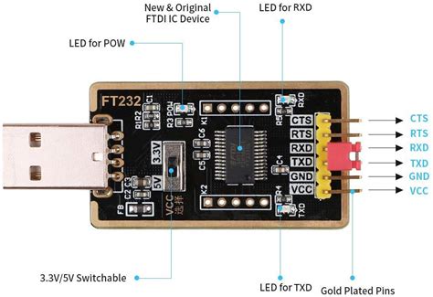 Feanteek Usb To Uart Converter Built In Ft232rl 6p Serial Adapter