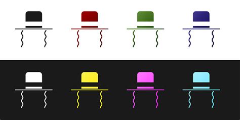 흑백 배경에 고립 된 사이드 록 아이콘정통 유대인 모자를 설정합니다 전통적인 옷을 입은 유태인 남성들 유대교의 상징 벡터 일러스트레이션 가공의 인물에 대한 스톡 벡터 아트