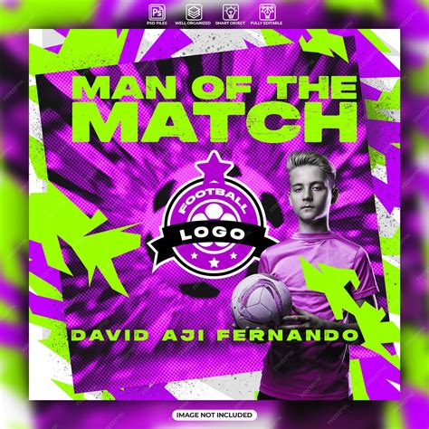 Premium Psd Player Of The Match Soccer Or Football Poster Design