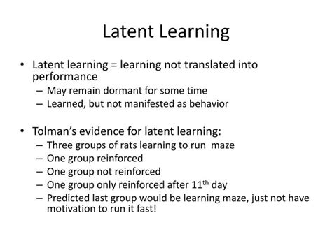 Psychology Definition Latent Learning At Joel Nettleton Blog
