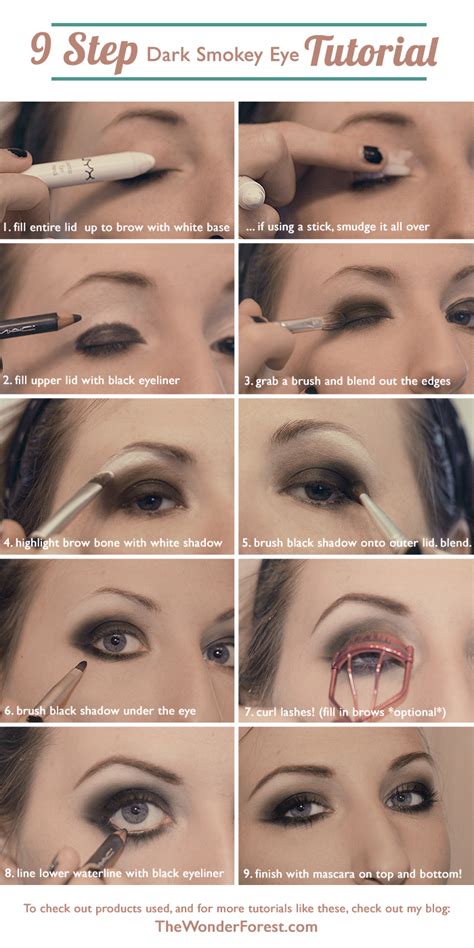 9 Step Dark Smokey Eye Tutorial Wonder Forest