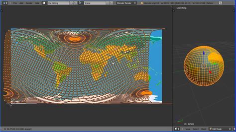 Blender Uv Mapping Making A Globe World Earth And Packing The