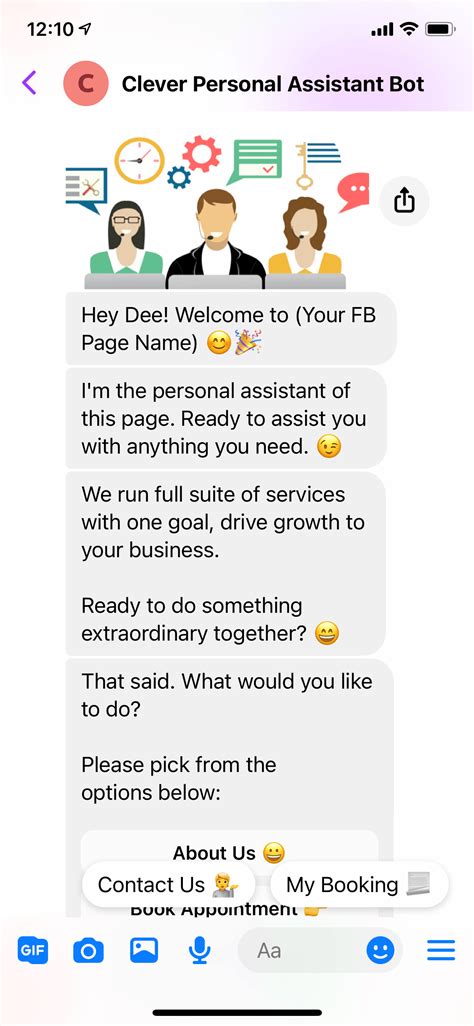 Personal Assistant Chatbot Template Clepher