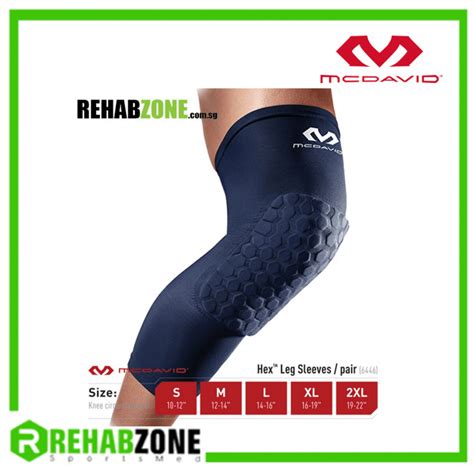 Mcdavid 6446 Hex™ Leg Sleeves Pair Navy Rehabzone Sportsmed