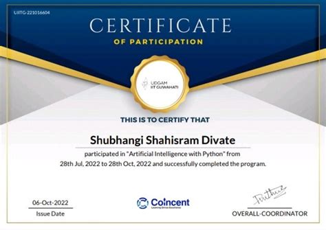 shubhangi divate on linkedin python artificialintelligence coincent