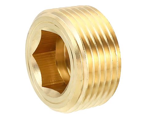 118 B 14″ Npt Pipe Plug Hex Countersunk Brass Pipe Fitting