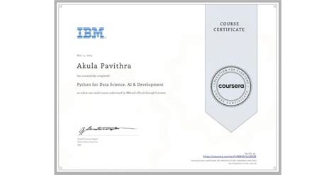 ibm coursera python datascience ai akula pavithra