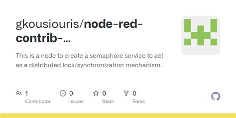 Github Gkousiourisnode Red Contrib Semaphoreservice This Is A Node