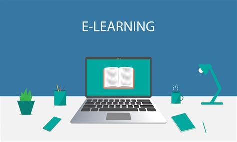 Premium Vector Distance Learning Or Online Education Concept Books On Laptop Computer Monitor