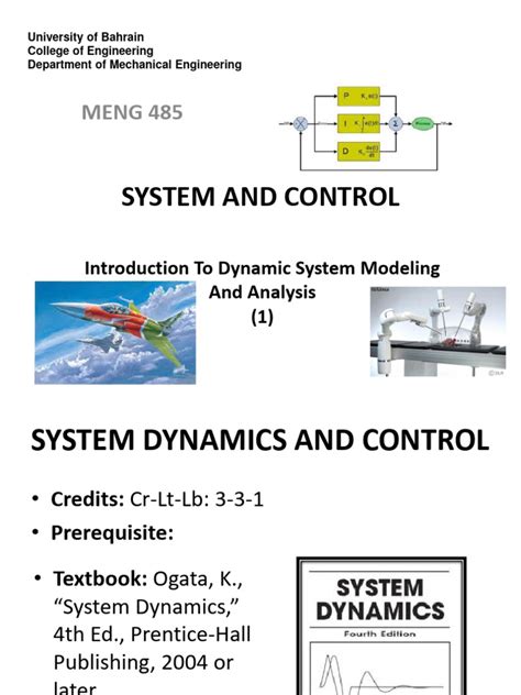 Introduction To Dynamic System Modeling and Analysis | PDF | Control ...