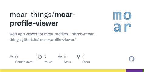 Github Moar Things Moar Profile Viewer Web App Viewer For Moar Profiles Https Moar Things