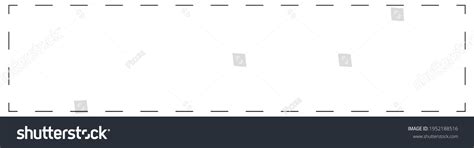 Dashed Line Border Frame Vector Element Stok Vektör Telifsiz 1952188516 Shutterstock